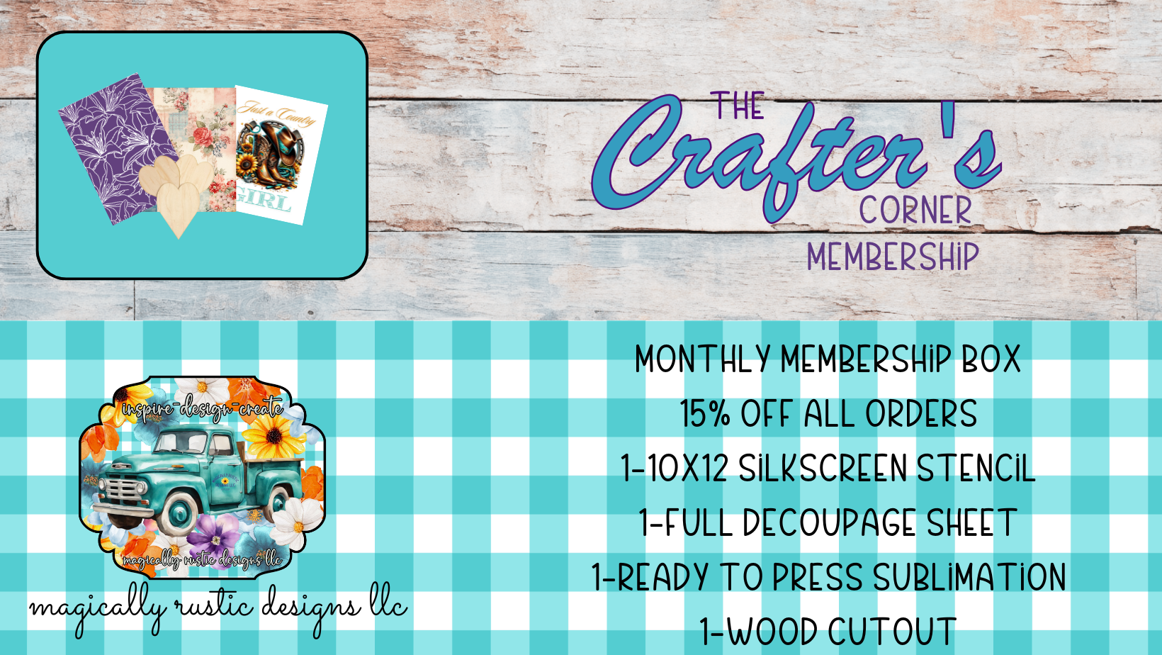 Crafter's Corner Membership Box – Magically Rustic Designs LLC
